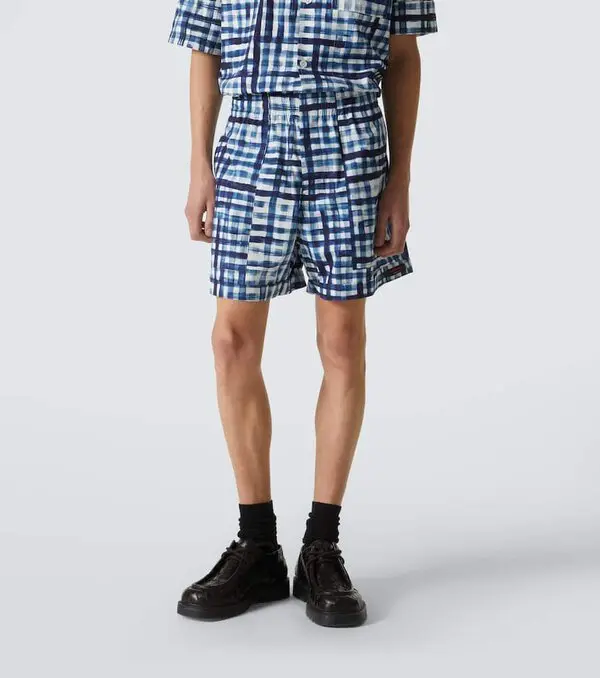 Bottega Veneta Gingham Bermuda Shorts