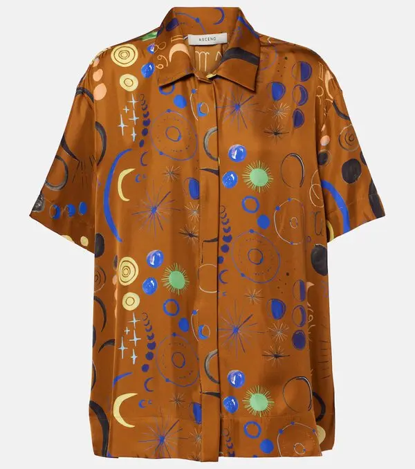 Asceno Montauk Printed Shirt - Brown
