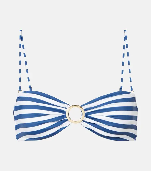 BANANHOT Diane Striped Bikini Top - Blue