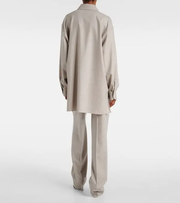 THE ROW Komako Wool And Cashmere Shirt - Grey