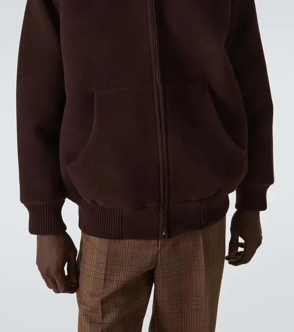 Auralee Oversized Wool Pile Hoodie
