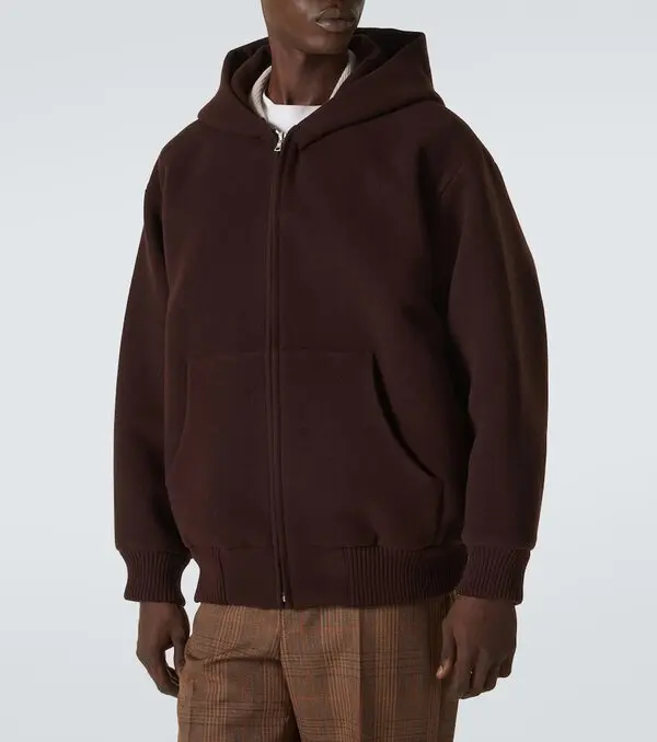 Auralee Oversized Wool Pile Hoodie