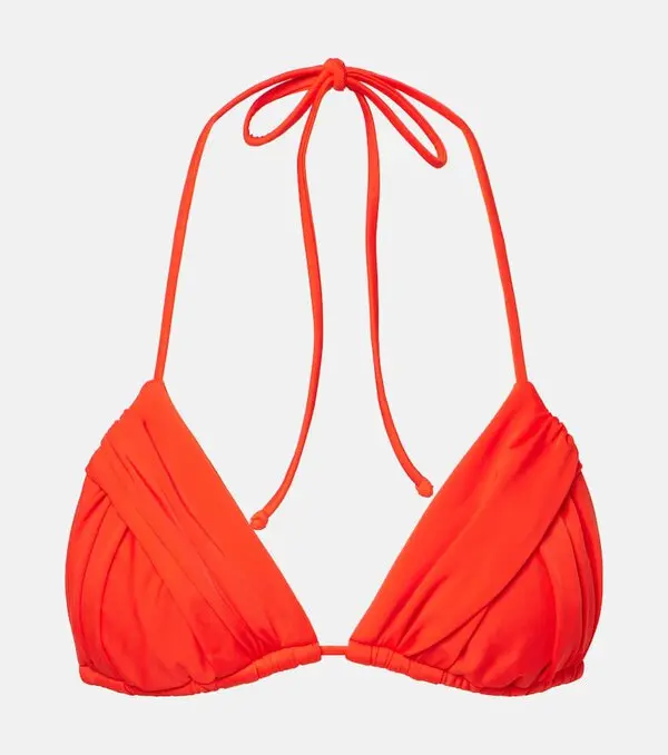 BANANHOT Jasmin Ruched Bikini Top - Red