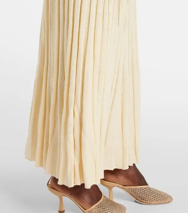 Christopher Esber Linen And Silk-blend Maxi Skirt - Beige