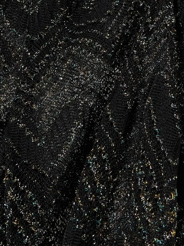Missoni Metallic Crochet-knit Flared Pants