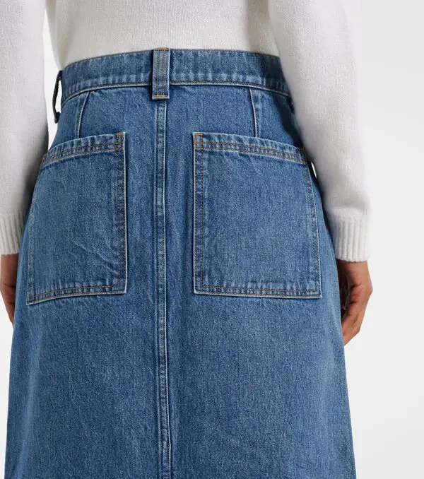 Khaite Genevieve Denim Maxi Skirt