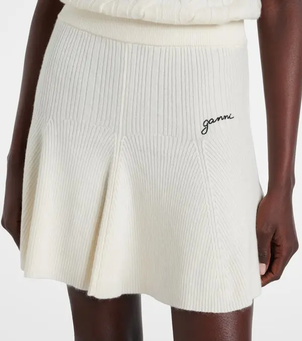 GANNI Wool And Cashmere Miniskirt
