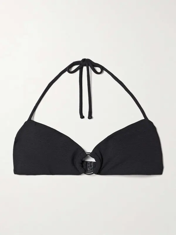 Matteau Embellished Stretch Recycled Halterneck Bikini Top