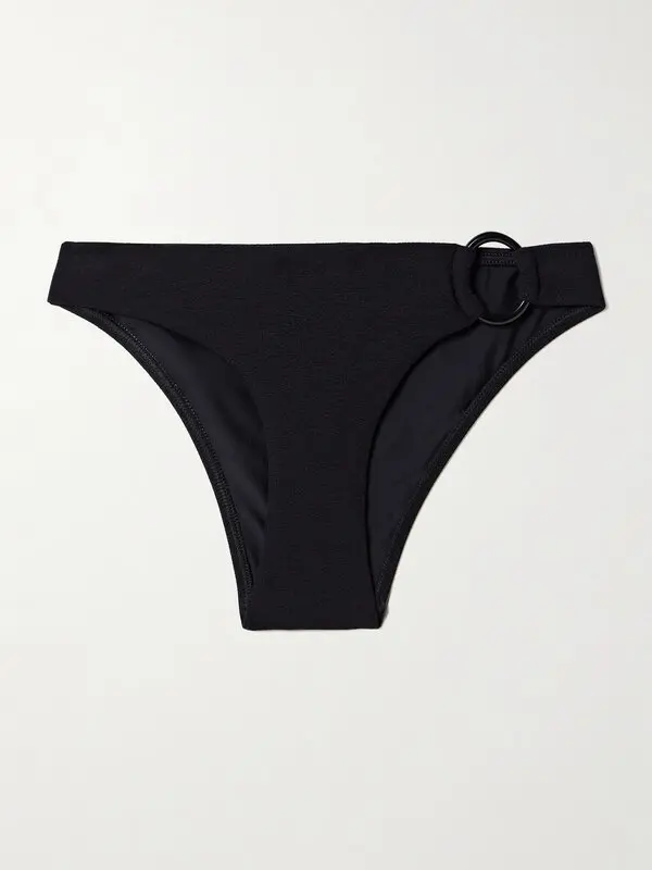 Matteau Embellished Stretch Recycled Bikini Briefs - Black