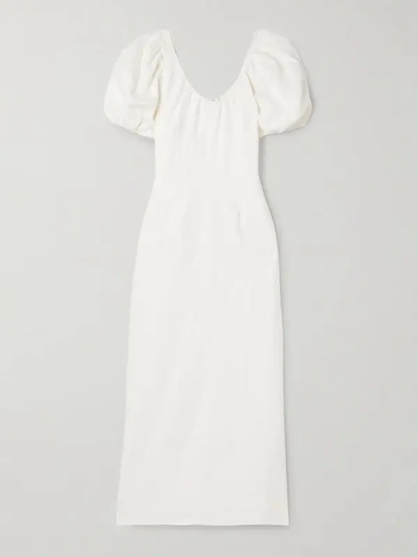Faithfull The Brand Vence Linen Midi Dress