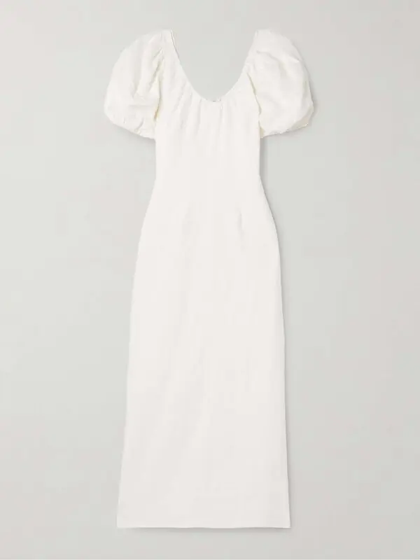 Faithfull The Brand Vence Linen Midi Dress