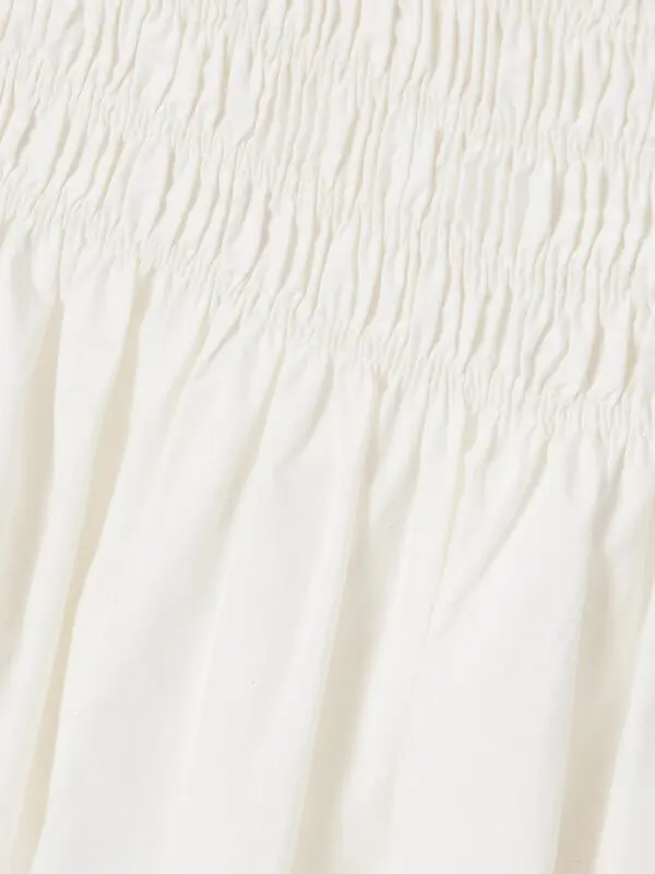 Faithfull The Brand Noa Shirred Mini Dress - White