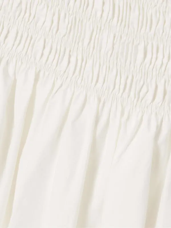 Faithfull The Brand Noa Shirred Mini Dress - White