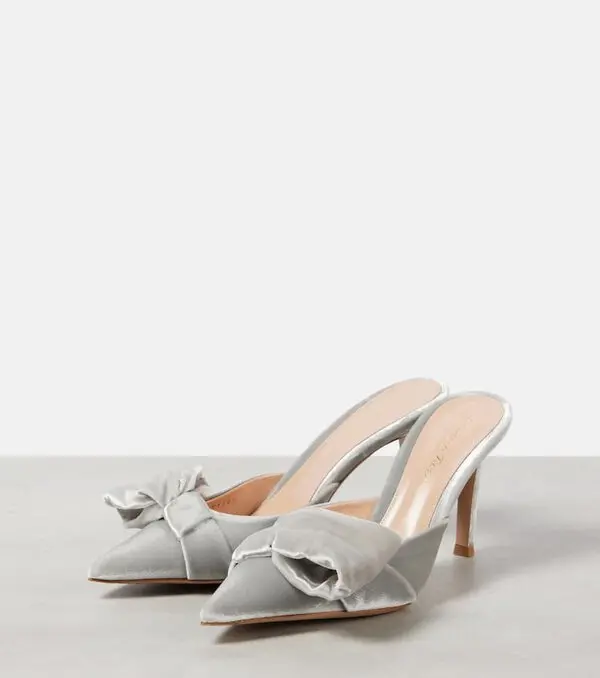 GIANVITO ROSSI 85 Velvet Mules