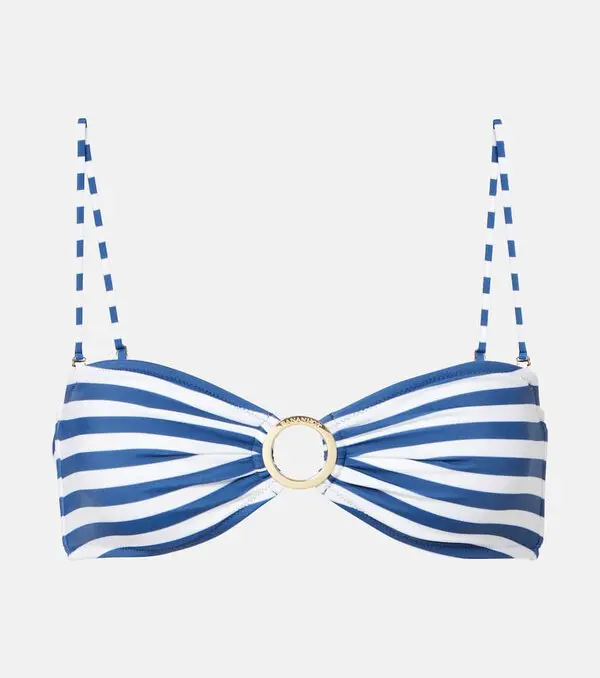 BANANHOT Diane Striped Bikini Top - Blue