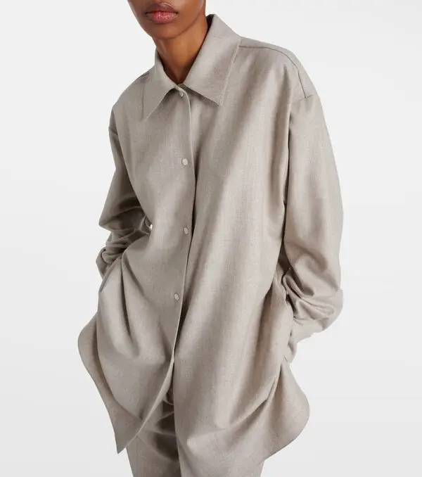 THE ROW Komako Wool And Cashmere Shirt