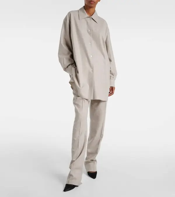 THE ROW Komako Wool And Cashmere Shirt