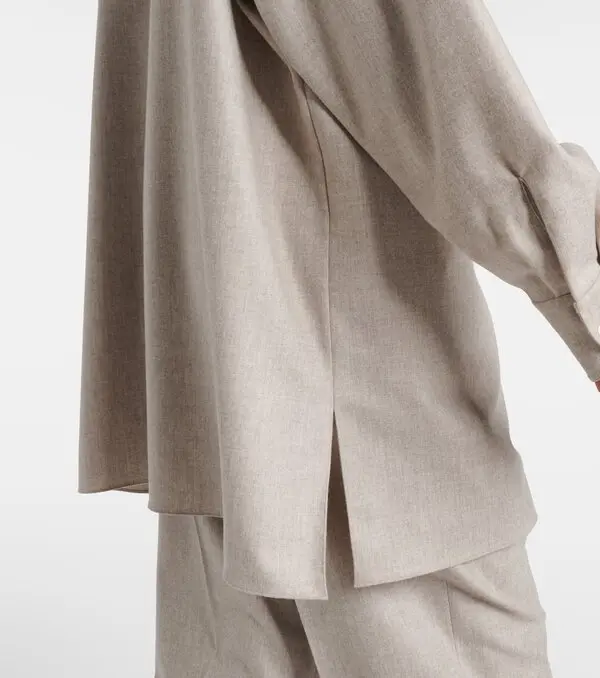 THE ROW Komako Wool And Cashmere Shirt