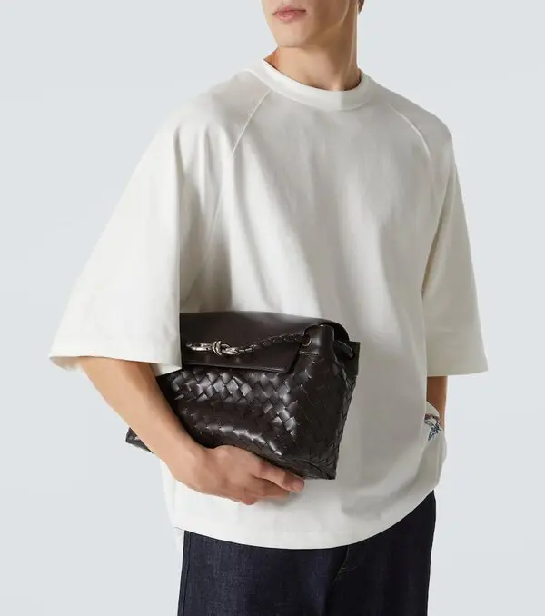 Bottega Veneta Andiamo Knot Small Leather Messenger Bag