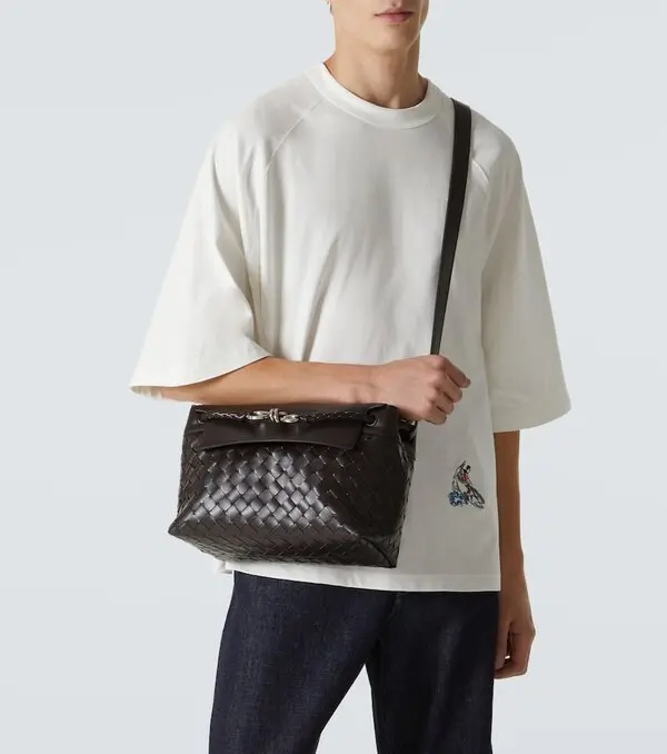 Bottega Veneta Andiamo Knot Small Leather Messenger Bag