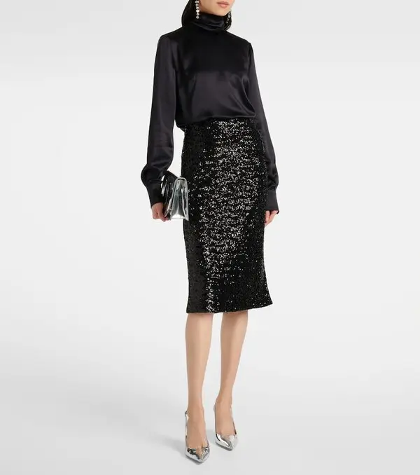 Dolce & Gabbana Sequined Midi Skirt