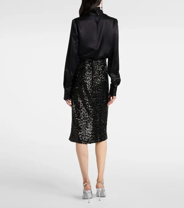 Dolce & Gabbana Sequined Midi Skirt