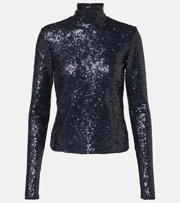 Polo Ralph Lauren Sequined Turtleneck Top