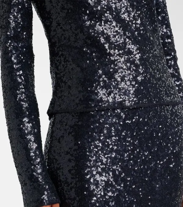 Polo Ralph Lauren Sequined Turtleneck Top