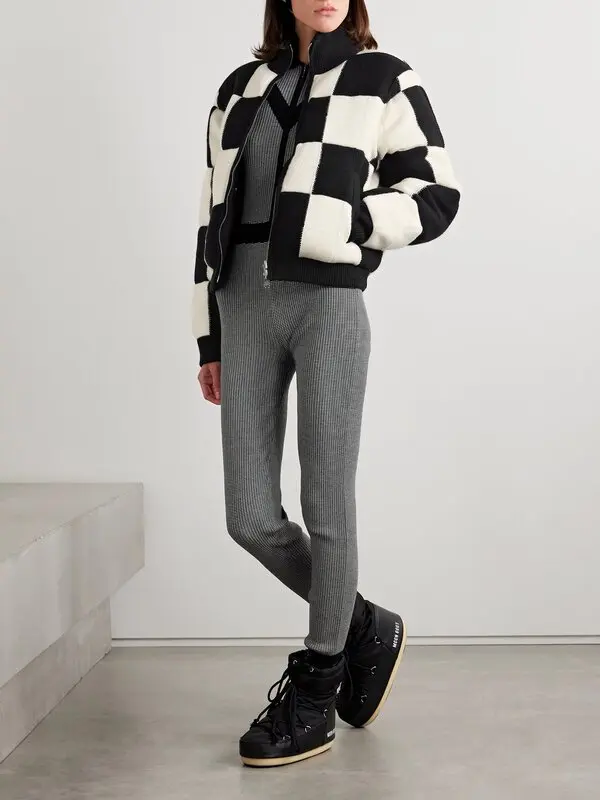 Guest In Residence Checked Padded Quilted Wool And Cashmere-blend Jacket