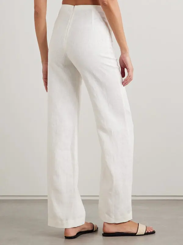 Faithfull The Brand Ilride Linen Straight-leg Trousers - White
