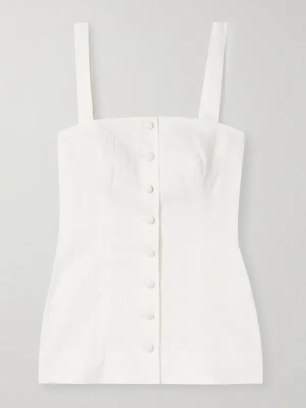 Faithfull The Brand Corbiere Linen Tank - White