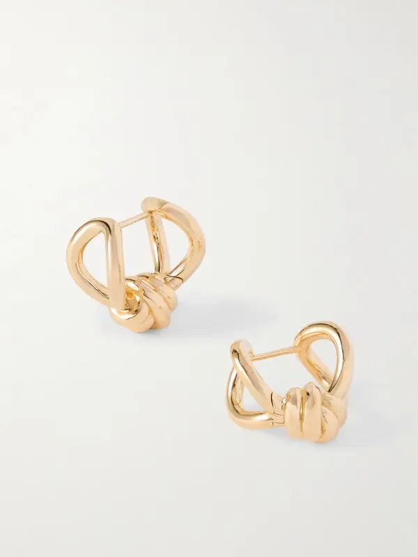 Bottega Veneta Knot -plated Earrings - Gold