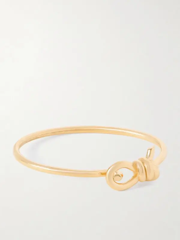 Bottega Veneta Plated Silver Knot Bracelet - Gold