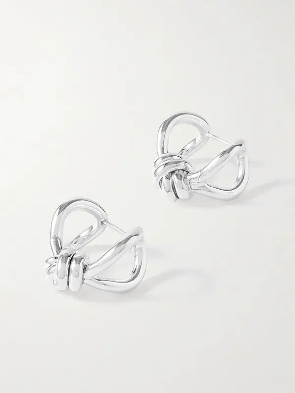Bottega Veneta Hoop Earrings - Silver