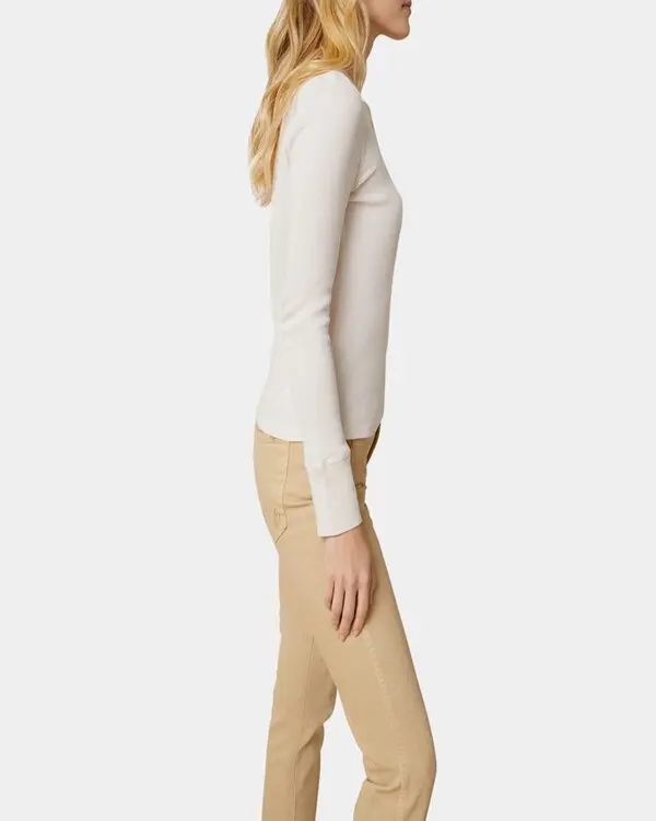 AMO Ribbed Thermal Henley Tee