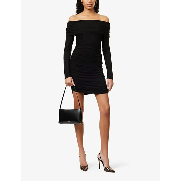 Tagliatelle Black Midi Dress Reformation Brooke Dress Reformation Brooks  Ruched Mini Dress Black Editorialist