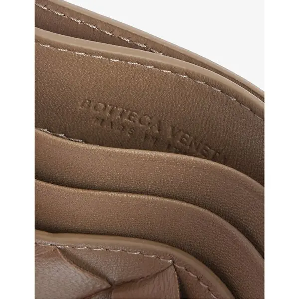 Bottega Veneta Intrecciato Leather Card Holder - Pinecone-gold