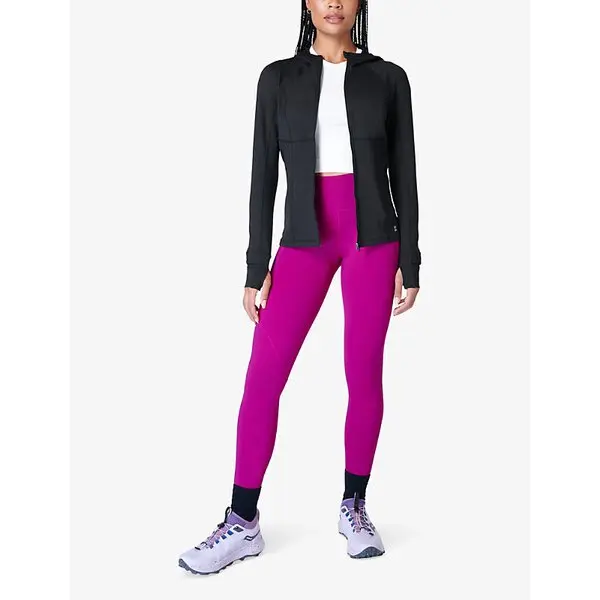 Sweaty Betty Pro Run Zip-up Stretch-woven Top