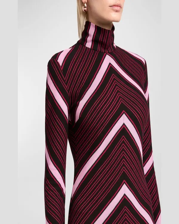 black and pink chevron dress Marly Lularoe Dress Pink Black Wavy Stripe Chevron Belt Knee Length  XL  16/18