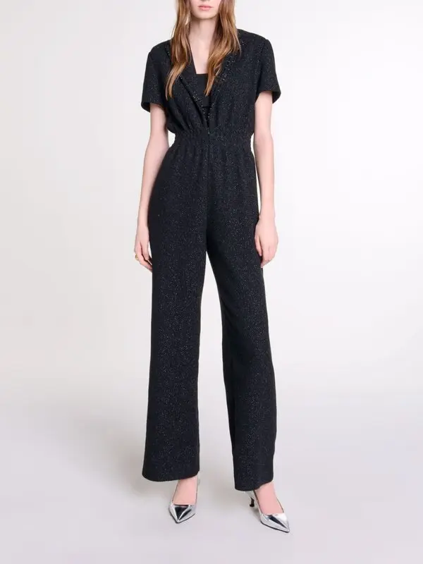 Maje Tweed Trouser Suit - Black