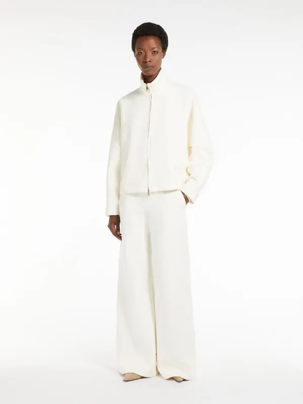 Max Mara Flared Technical Jersey Trousers
