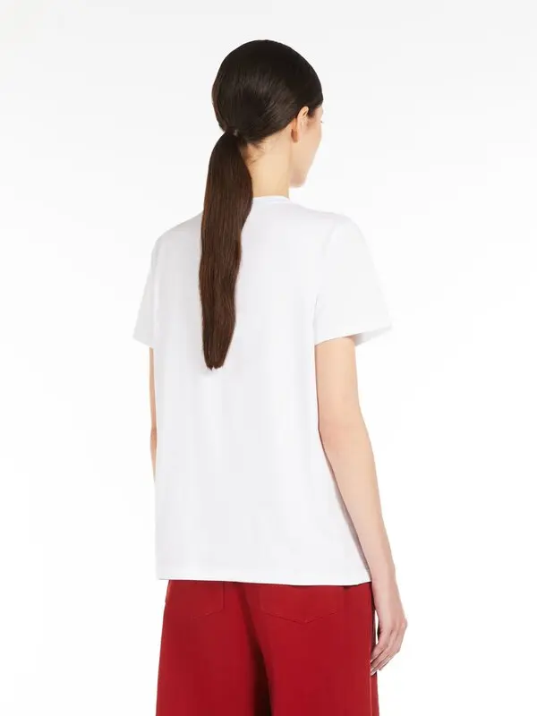 Max Mara Jersey T-shirt With Embroidered Pocket