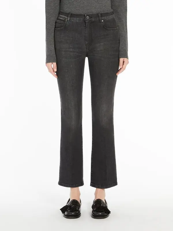 Max Mara Stretch Denim Cropped Flare Jeans