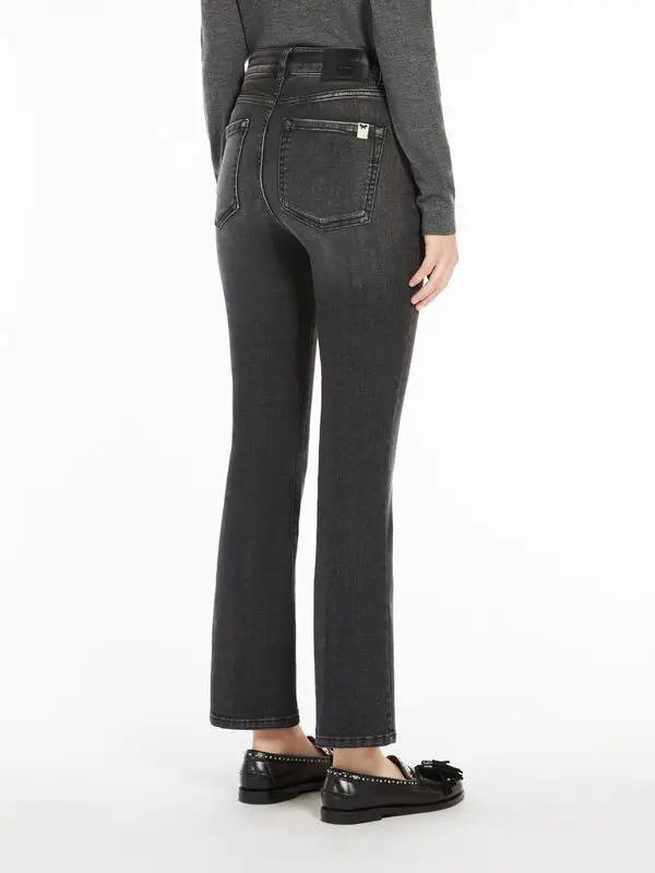 Max Mara Stretch Denim Cropped Flare Jeans