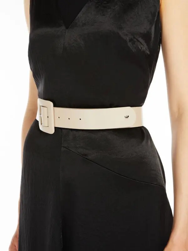 Max Mara Nappa Leather Belt In Sand - 50% Off | Editorialist display picture 3