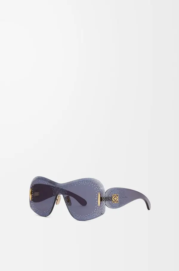 New-Starry Night Mask Loewe Anagram Blue Crystals Sunglasses Loewe Starry Night Mask D-Frame Rimless Crystal-Embellished  main image 2