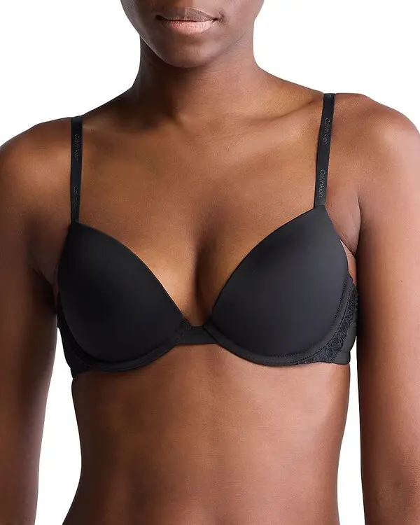 Calvin Klein Attraction Push Up Plunge Bra - Black