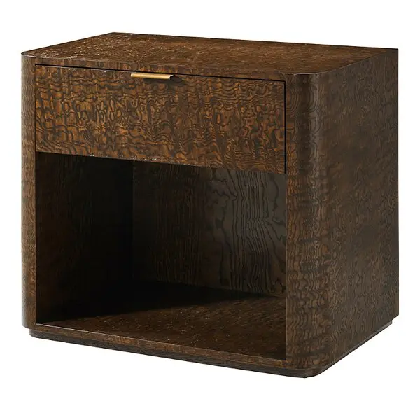 THEODORE ALEXANDER Kesden Nightstand - Pyramid Brown
