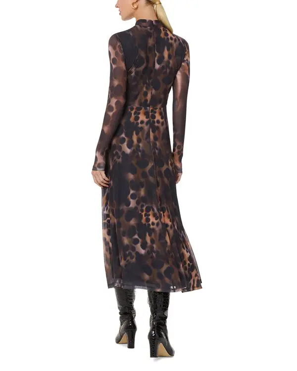 Whistles Misty Leopard Mesh Dress