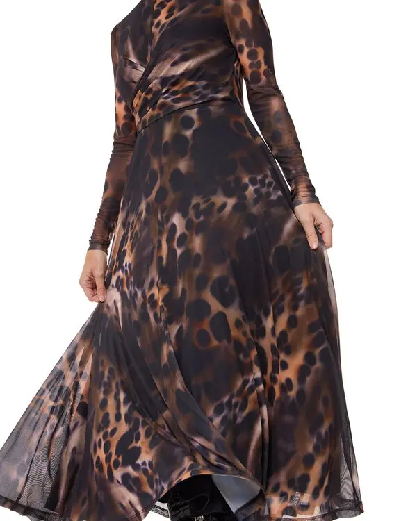 Whistles Misty Leopard Mesh Dress